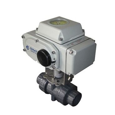 IP67 DC24V Dn50 Electric CPVC Ball Valve With On Off Feedback Signal