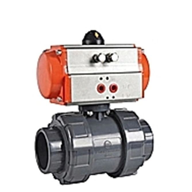 AC220V DC24V IP67 Soft Seat Ball Valve Motorized Electric PVC True ...