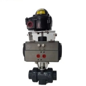 CE IP67 Normal Temperature Electric PVC Ball Valve DC24V Straight ...