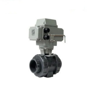 Electric 2 Inch Plastic Ball Valve PVC Chemical Resistant Straight ...