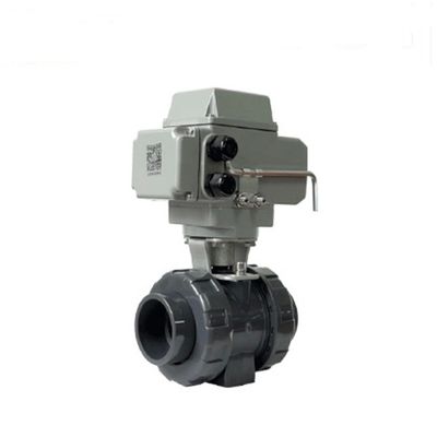 IP67 UPVC Ball Valve V Type Electric Actuated Ball Valve DIN Standard