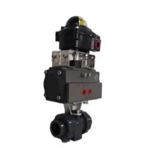 2 Way Full Port UPVC Electric Ball Valve Motor Operated Plastic True ...