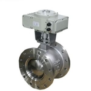 High Temperature Stainless Steel Actuated Ball Valves Electric V Type ...